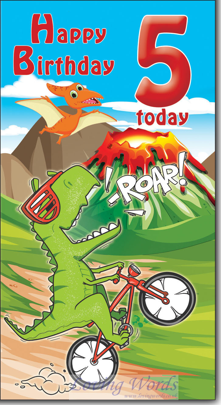 5th Birthday Boy Greeting Cards By Loving Words